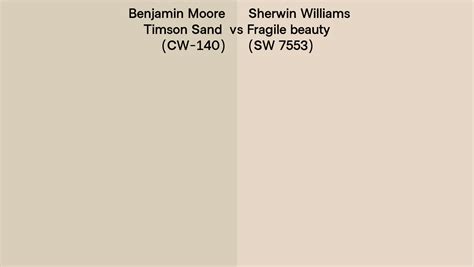 Benjamin Moore Timson Sand CW 140 Vs Sherwin Williams Fragile Beauty