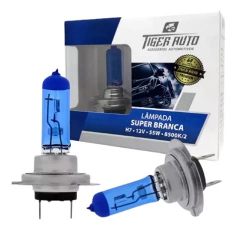 Par Lampada Super Branca H7 8500k Tipo Xenon 12v 60 55w