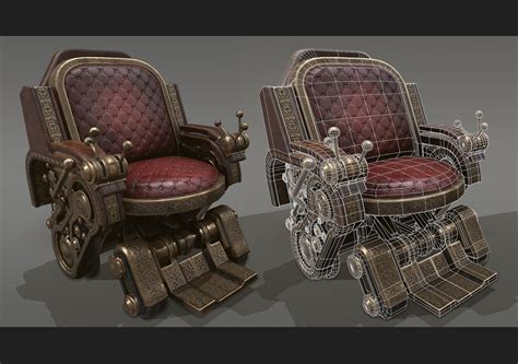 Artstation Steam Punk Chair Game Ready Tomas Laureckis Steampunk