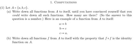 Solved Let A {a B C} A Write Down All Functions From A To