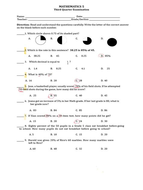 Mathematics Grade 5 Q3 Pt Pdf Shape Triangle