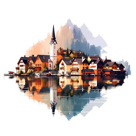 Famous Hallstatt Stock Illustrations Famous Hallstatt Stock Illustrations Vectors
