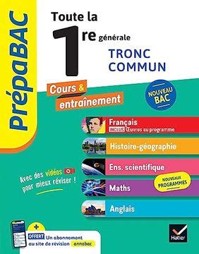Libro Prépabac Toute la 1re Générale Tronc Commun bac 2024 Toutes