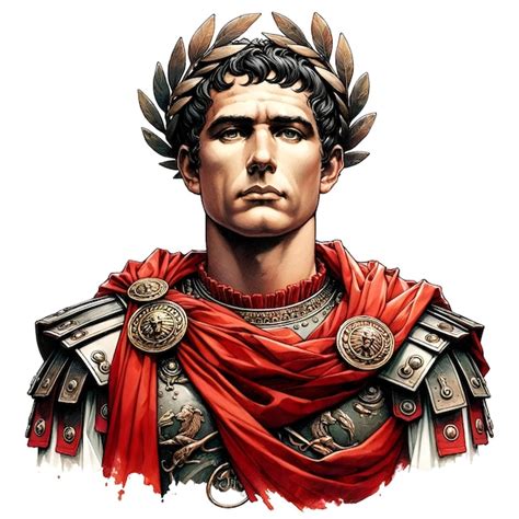 Premium Psd Watercolor Portrait Illustration Of A Julius Caesar