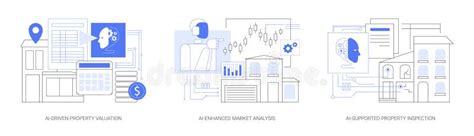 Ai Technology In Real Estate Abstract Concept Vector Illustrations