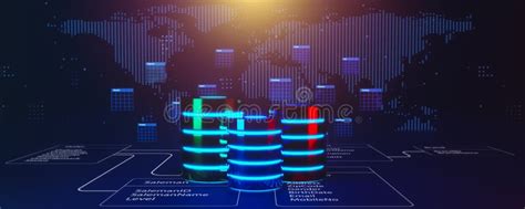 Multiple Database Is Placed On Relational Database Tables Stock