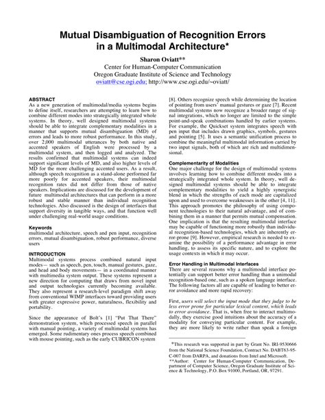 Pdf Integration And Synchronization Of Input Modes During Multimodal Hci
