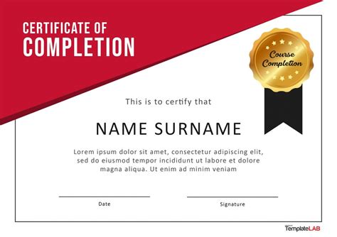 23 Free Certificate Of Completion Templates Word PowerPoint