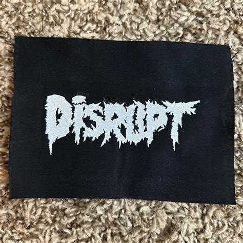 Glittery Disrupt Patch Machine Washable Disrupt Depop