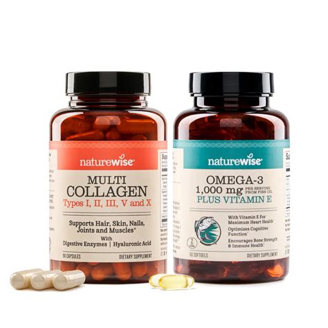 Naturewise 1 Multi Collagen Peptides Pills Hyaluronic Acid 90