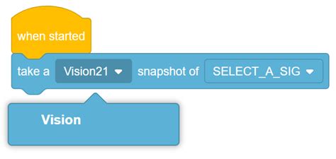 Configuración del sensor de visión en VEXcode IQ Biblioteca VEX