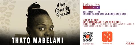 Book Tickets For Thato Mabelane Stand Up Comedy Show