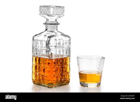 Whiskey In Decorated Crystal Glass Bottle Whisky Or Bourbon In Vintage