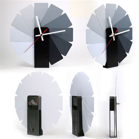 Transformer Clock Monochrome White Case Kibardindesign Touch
