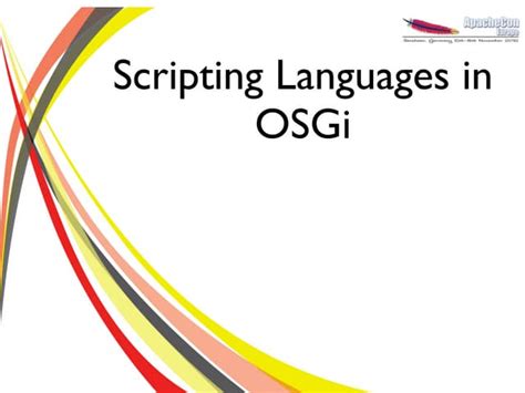 Scripting Languages In Osgi Ppt