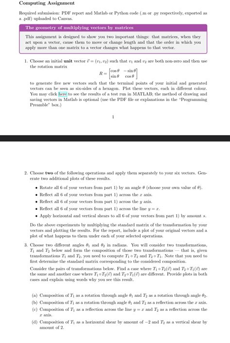 Solved Computing Assignmentrequired Submission Pdf Report