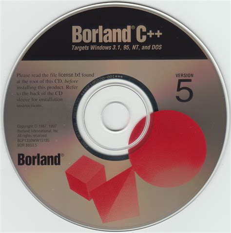 Borland C Version 5 Bcp1350ww15185 Borland International Free