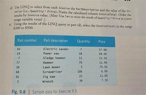 Solved Exercises Querying A An Array Of Invoice Chegg