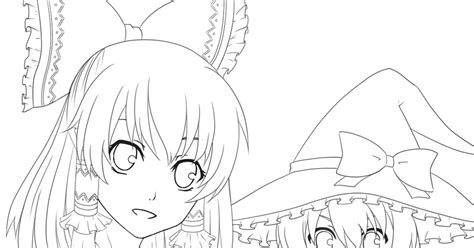 東方project 【東方】 線画交換企画 霊夢と魔理沙 水月o／のイラスト Pixiv