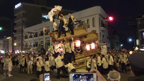 2019712 平野郷 夏祭り 九町合同曳行 東側5台 南港通り だんじり 入場（流町・泥堂町・野堂町南組・野堂北組・市町） Youtube