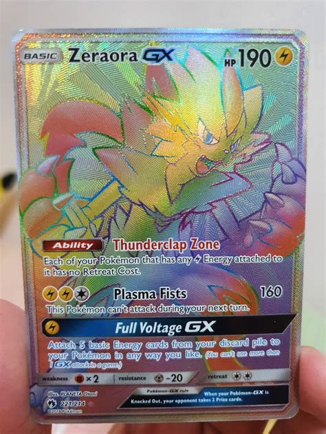 Pokemon Hyper Rare Zeraora Rainbow Lost Thunder Hobbies And Toys Toys