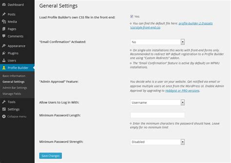 Plugin Profile Builder Pro Wordpress Templates Creation