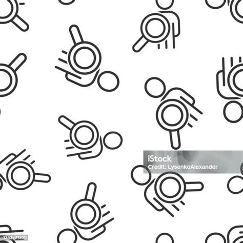 플랫 스타일로 구직 공실 아이콘을 검색합니다 흰색 고립 된 배경에 루페 경력 벡터 일러스트 고용주원활한 패턴 비즈니스 개념을 찾아보십시오 1위에 대한 스톡 벡터 아트 및