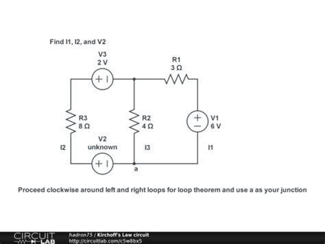 Kirchoff S Law Circuit CircuitLab