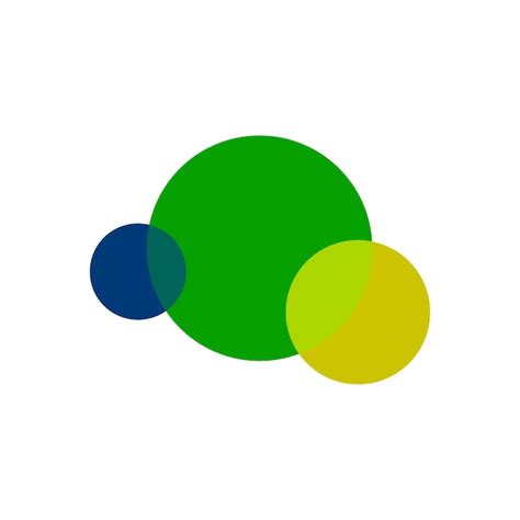 Premium Vector Three Intersecting Colored Circles Green Intersecting