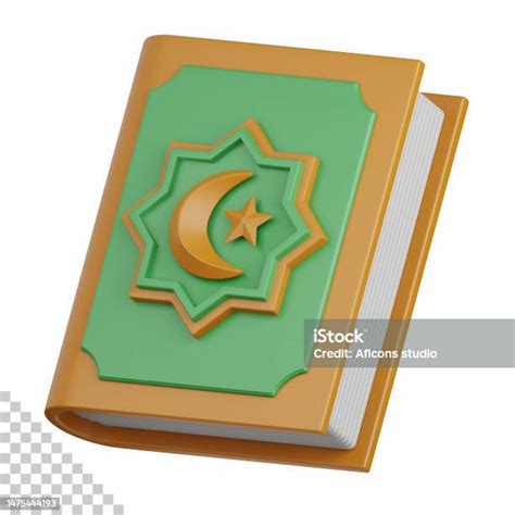 3d 렌더링 꾸란 책 고립 이슬람 종교 라마단 Kareem Eid Al Fitr 디자인에 유용합니다 0명에 대한 스톡 사진 및
