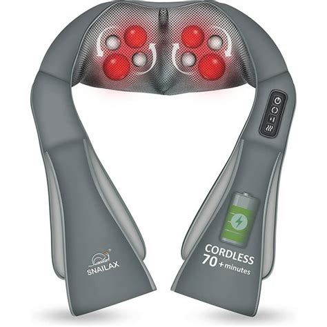 Snailax Cordless Neck Massager Shiatsu Neck Massager With Heat