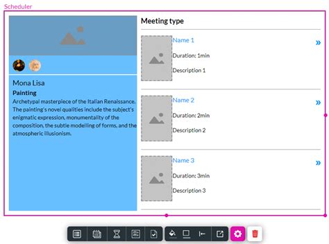 Scheduler Widget Titan Web