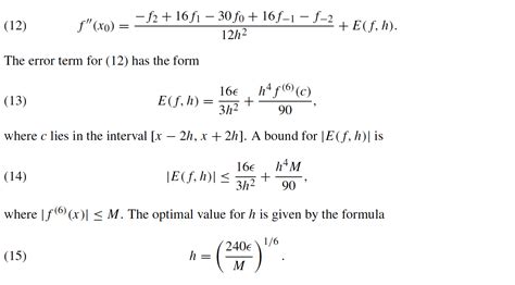 Solved 6 Use The Numerical Differentiation Formula 12 And