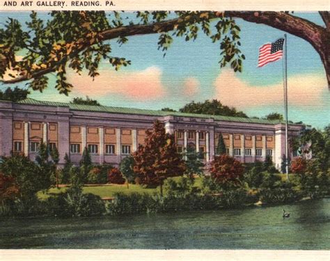 Vintage Postcard Reading Pennsylvania Art Gallery Museum Postcard
