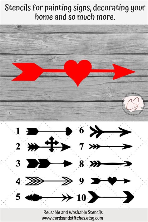 Arrow Stencil Decorative Stencils Stencils Art Stencils Etsy