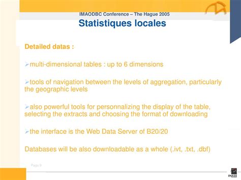 Statistiques Locales A New On Line Database To Meet User Needs Ppt