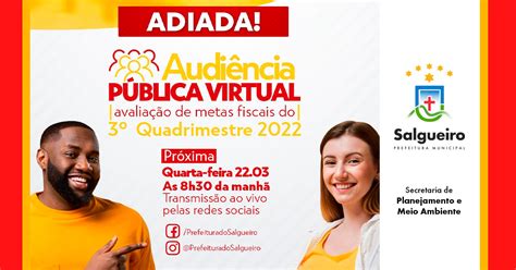 Audiência Pública para Avaliação das Metas Fiscais Adiada