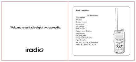 Iradio Electronics DM 568 Digital Two Way Radio User Manual