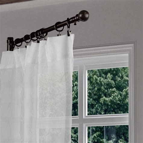 Swing Arm Curtain Rod Silver Curtain Rods And Hardware At