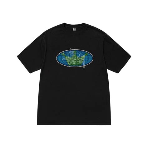 스투시 킹 오브 더 월드 티셔츠 피그먼트 다이드 블랙 Stussy Kream