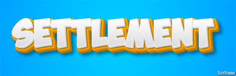 Settlement Text Effect And Logo Design Word