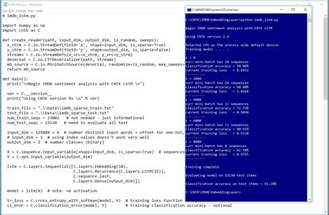 Imdbcntklstm James D Mccaffrey