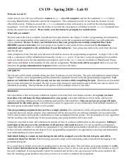 Cs Lab Pdf Cs Spring Lab Welcome To Lab At The