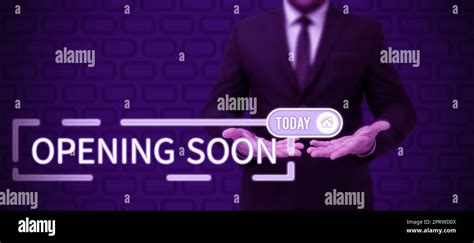 Handwriting Text Opening Soon Word Written On Going To Be Available Or