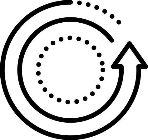 Black Line Icon For Refresh Vector Art At Vecteezy