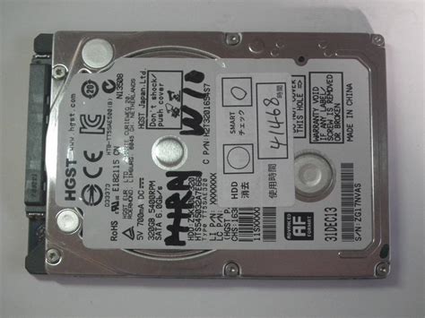 Yahoo!オークション - 中古動作品・2.5インチHDD HGST HTB-TTT5SAE500 ...