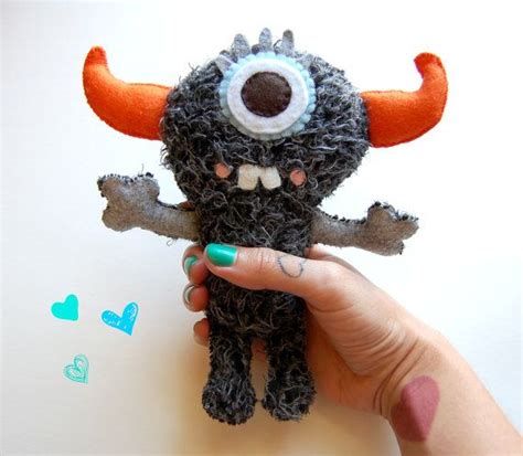 Trevor The Eco Friendly Monster Plush Toy One Of A Kind Via Etsy