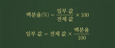 백분율 공식 질문 지식in