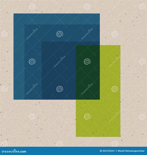 Vivid Square And Rectangle Shapes Transparency Overlap Illustrations