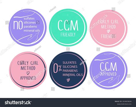 Curly Girl Method Cgm Approved Product Stock Vector Royalty Free